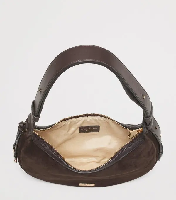 ASPINAL OF LONDON Small Hudson Crescent Shoulder Bag
