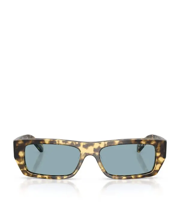VOGUE Tortoiseshell Rectangular Sunglasses - Brown