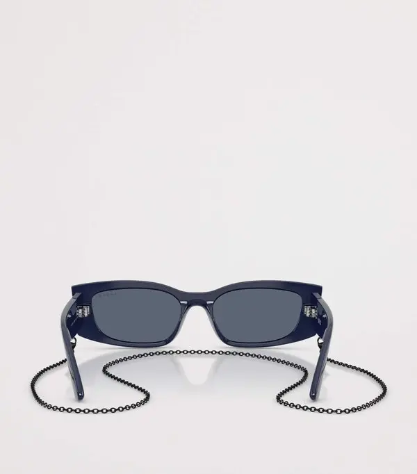 VOGUE Pillow Sunglasses With Chain - Blue