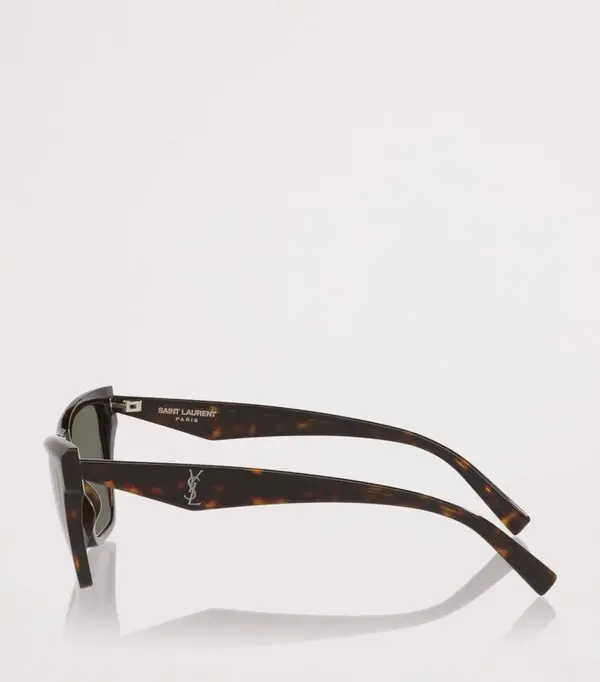 Saint Laurent Acetate Cat Eye Sunglasses - Brown