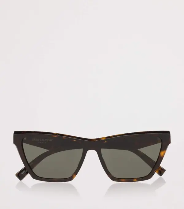 Saint Laurent Acetate Cat Eye Sunglasses - Brown