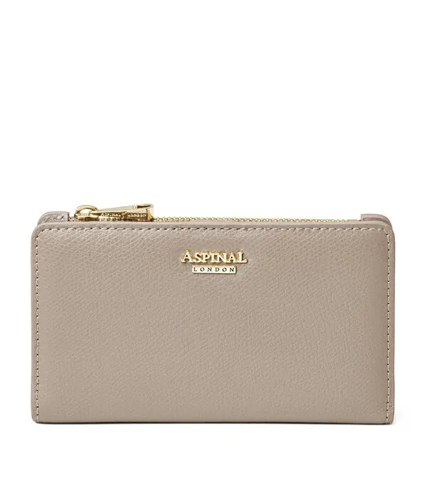 ASPINAL OF LONDON Small Leather Mayfair Purse - Neutral
