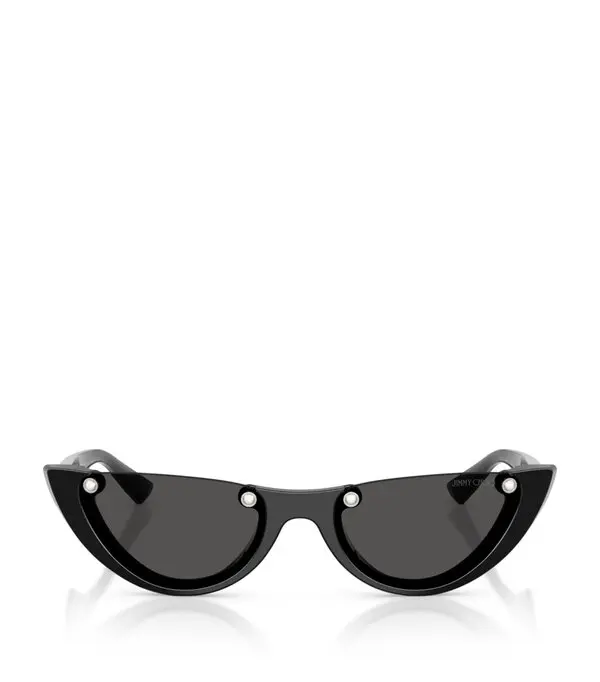 JIMMY CHOO Oval Sunglasses - Black