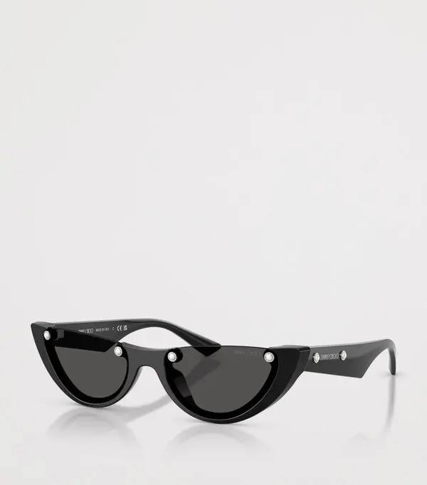 JIMMY CHOO Oval Sunglasses - Black