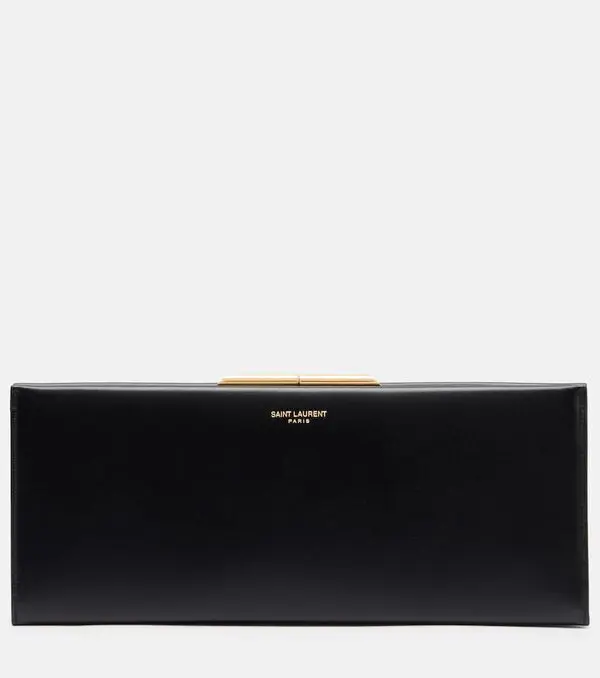 Saint Laurent Midnight Small Leather Clutch
