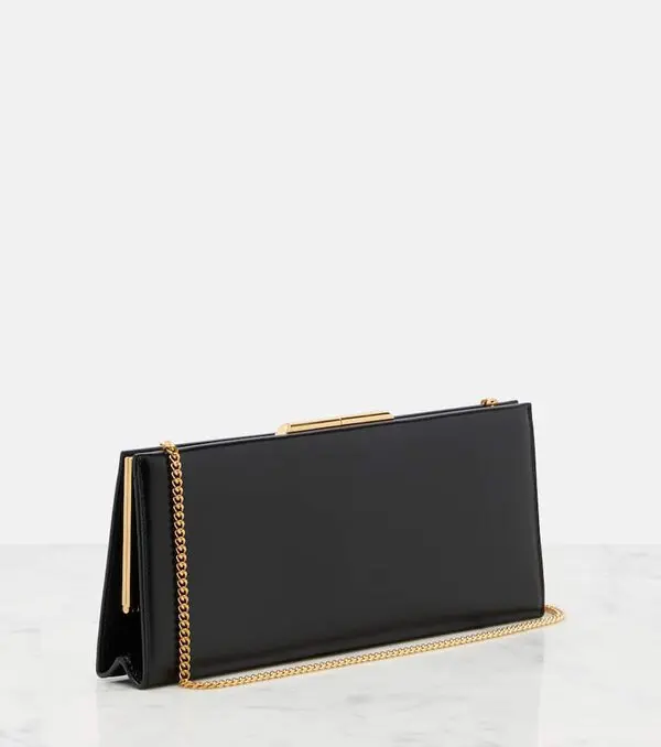 Saint Laurent Midnight Small Leather Clutch