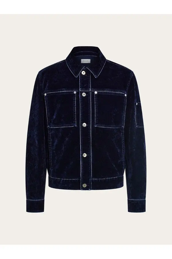 FERRAGAMO Trucker Jacket - Navy