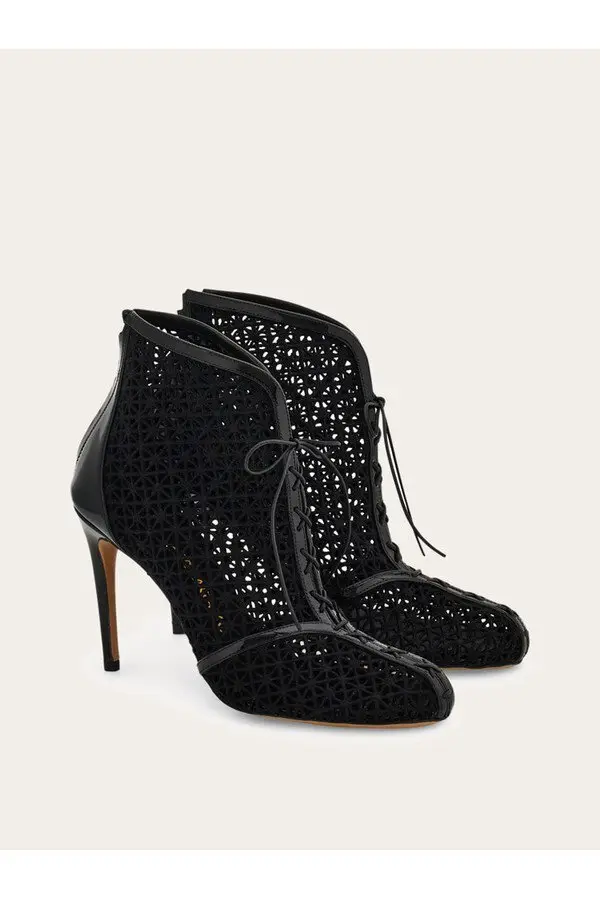 FERRAGAMO Macramé Ankle Boots