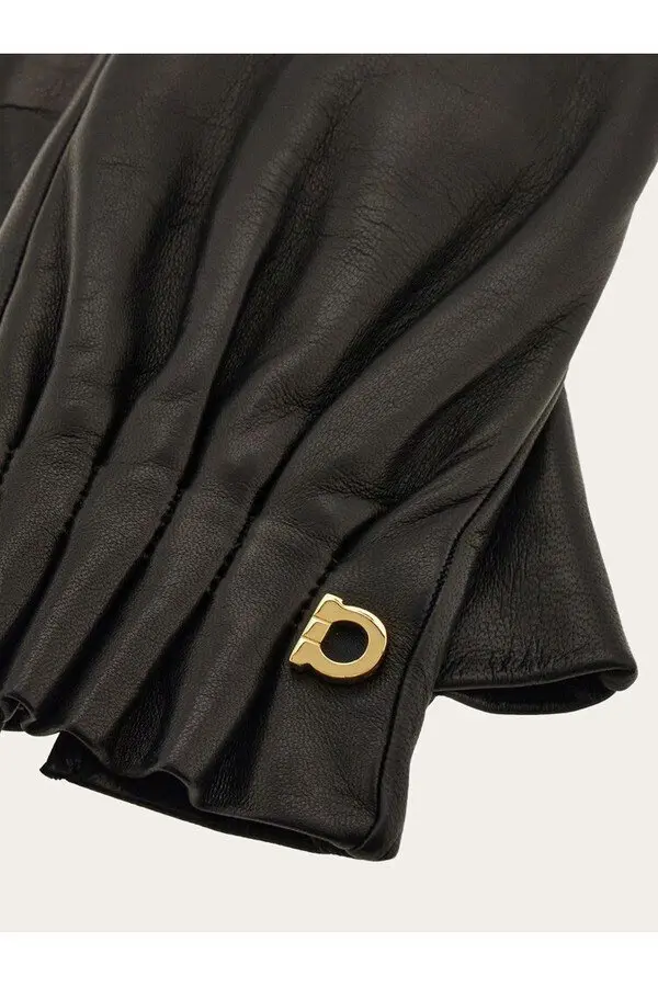 FERRAGAMO Nappa Leather Gloves - Black