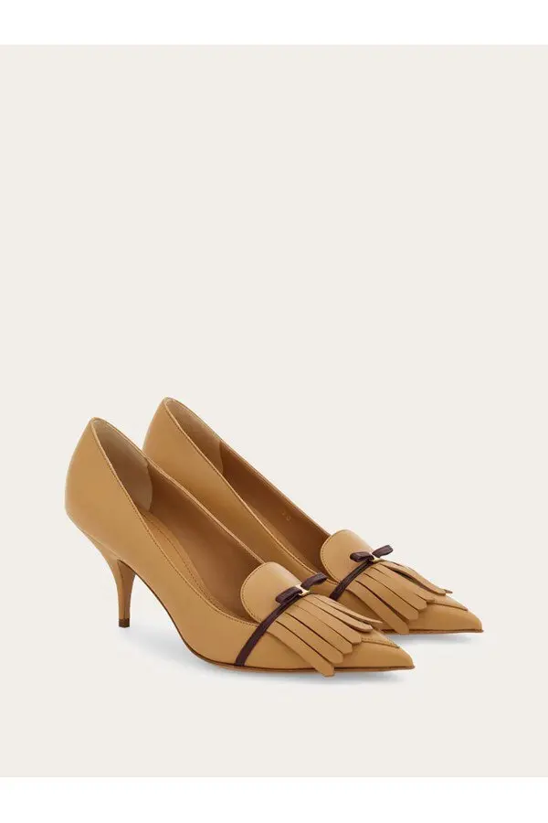 FERRAGAMO Mini Bow Pump - Red