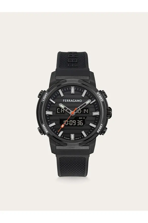 FERRAGAMO Sport Anadigit Watch - Black