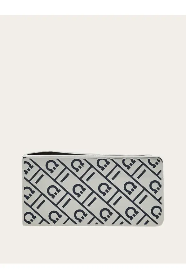 FERRAGAMO Monogram Money Clip - Navy