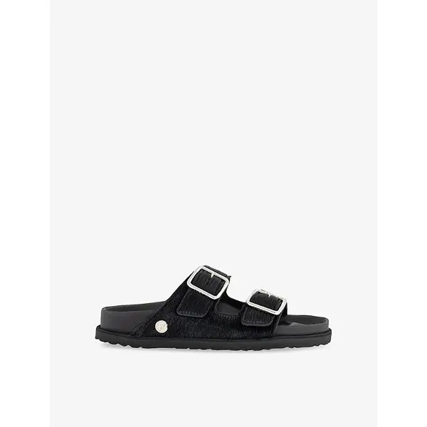 BIRKENSTOCK 1774 Arizona Calf-hair Sandals - Black