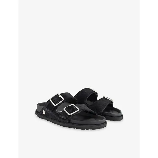 BIRKENSTOCK 1774 Arizona Calf-hair Sandals - Black