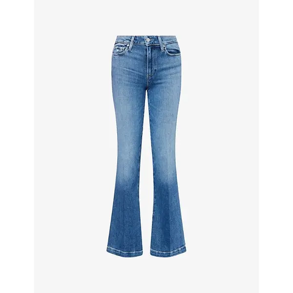 Paige Genevieve Mid-rise Stretch-denim Flare Jeans - Bookshelf