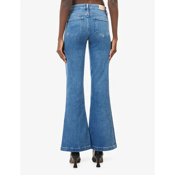 Paige Genevieve Mid-rise Stretch-denim Flare Jeans - Bookshelf