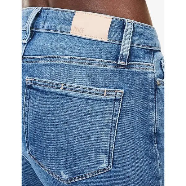 Paige Genevieve Mid-rise Stretch-denim Flare Jeans - Bookshelf