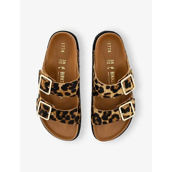 BIRKENSTOCK 1774 Arizona Calf-hair Sandals - Leopard