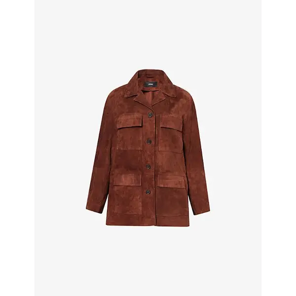 ARMA Camp-collar Suede Jacket