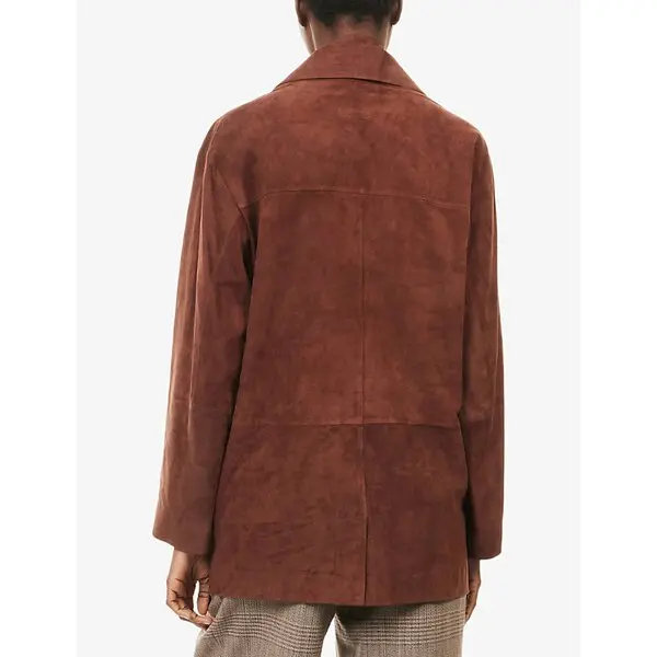 ARMA Camp-collar Suede Jacket