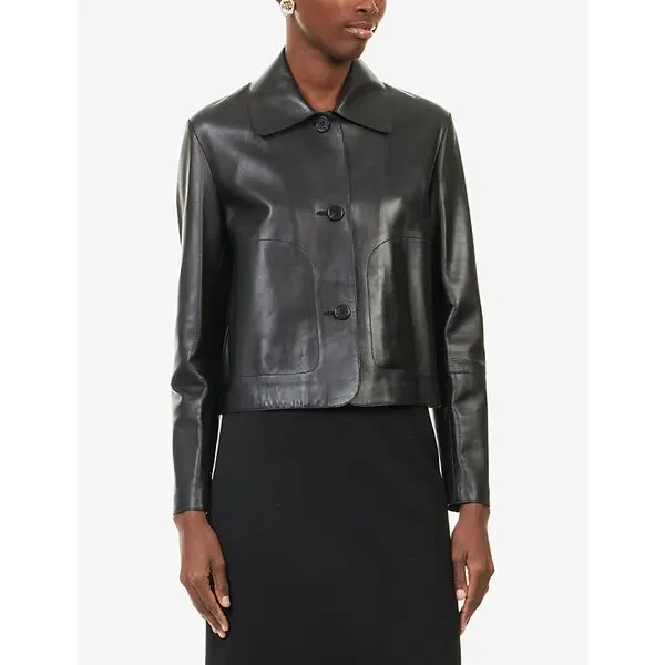 ARMA Cropped Leather Jacket