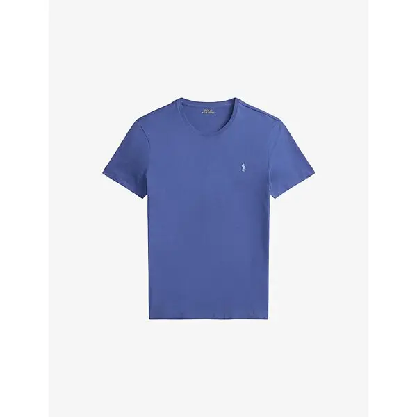 Polo Ralph Lauren Custom Slim-fit Crewneck Cotton-jersey T-shirt - Blue
