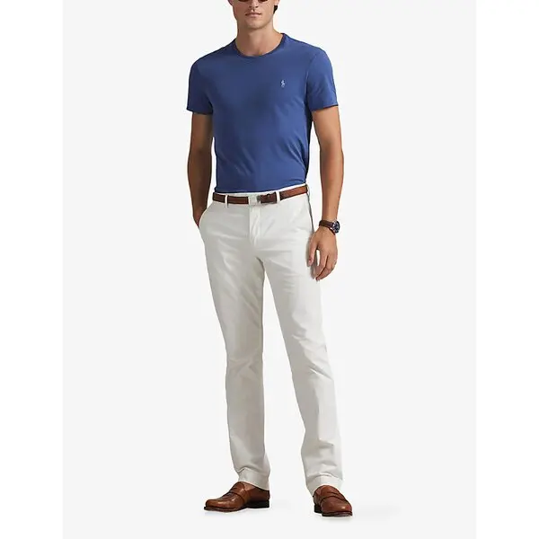 Polo Ralph Lauren Custom Slim-fit Crewneck Cotton-jersey T-shirt Xxl - Blue