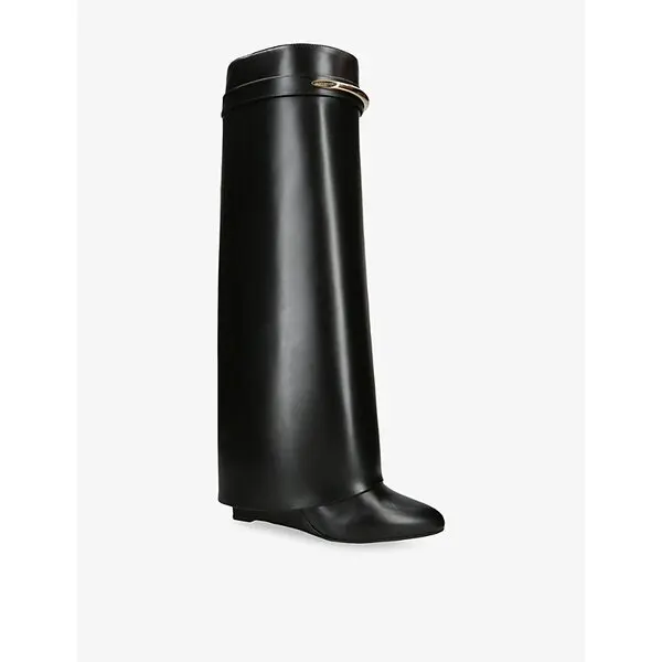 Givenchy Shark 95 Knee-high Leather Boots