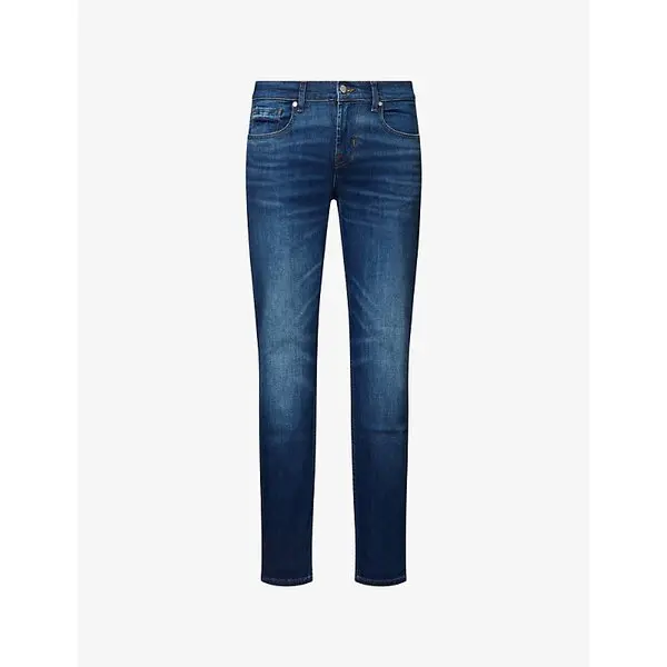 7 For All Mankind Slimmy Tapered-leg Stretch-denim Jeans - Ambition