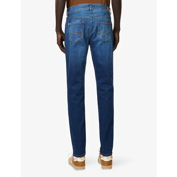 7 For All Mankind Slimmy Tapered-leg Stretch-denim Jeans - Ambition
