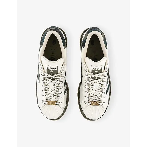 Adidas Clot X A Bathing Ape X Superstar Leather Trainers