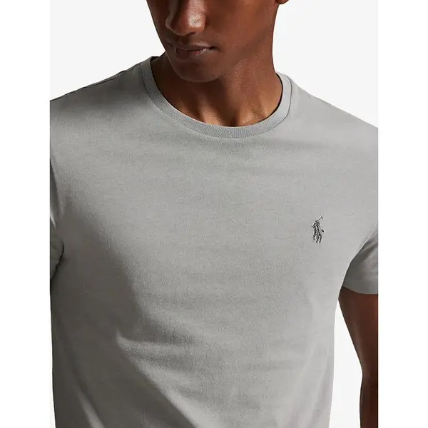 Polo Ralph Lauren Custom Slim-fit Crewneck Cotton-jersey T-shirt - Grey