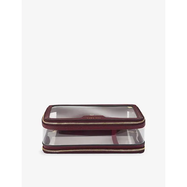 ANYA HINDMARCH In-flight Cosmetics Case - Clear/medium Red