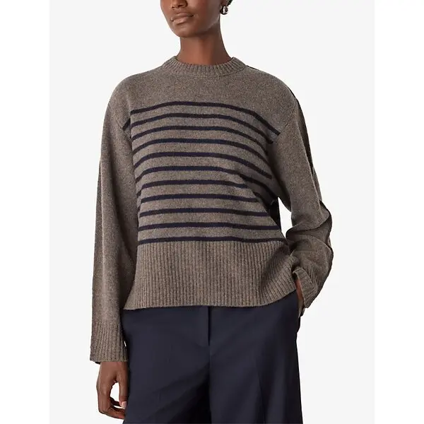 Whistles Striped Wool Jumper