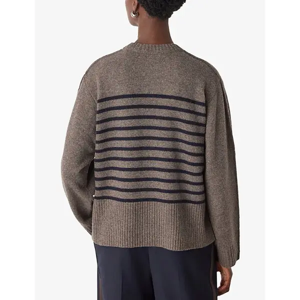Whistles Striped Wool Jumper
