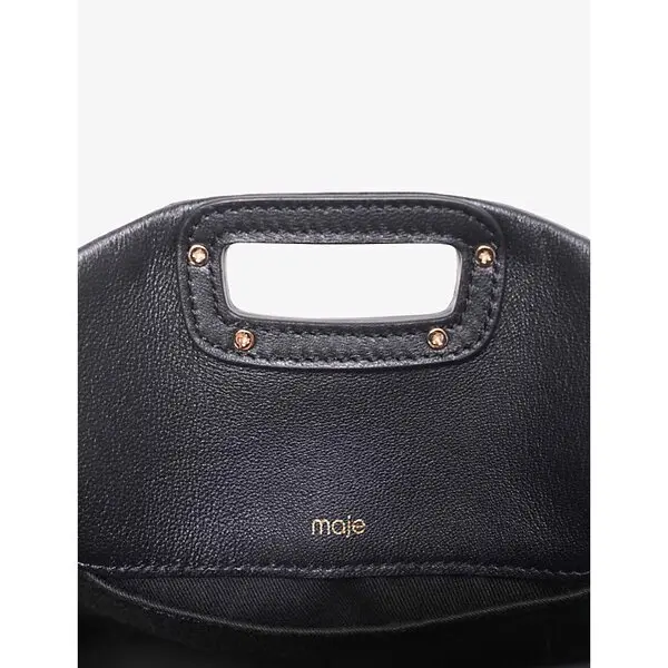 Maje Mini Leather Cross-body Bag - Black