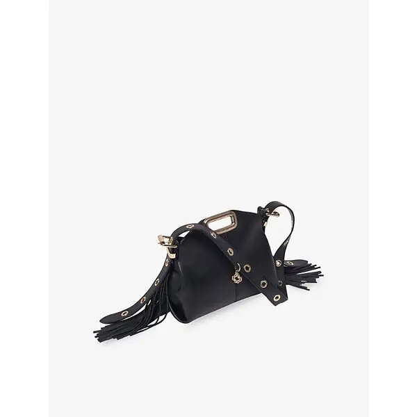 Maje Mini Leather Cross-body Bag - Black