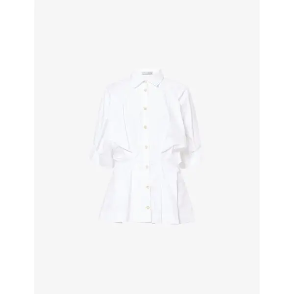Palmer//harding Vessel Cinched Stretch-cotton Shirt
