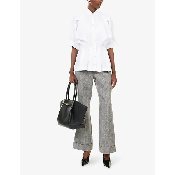 Palmer//harding Vessel Cinched Stretch-cotton Shirt