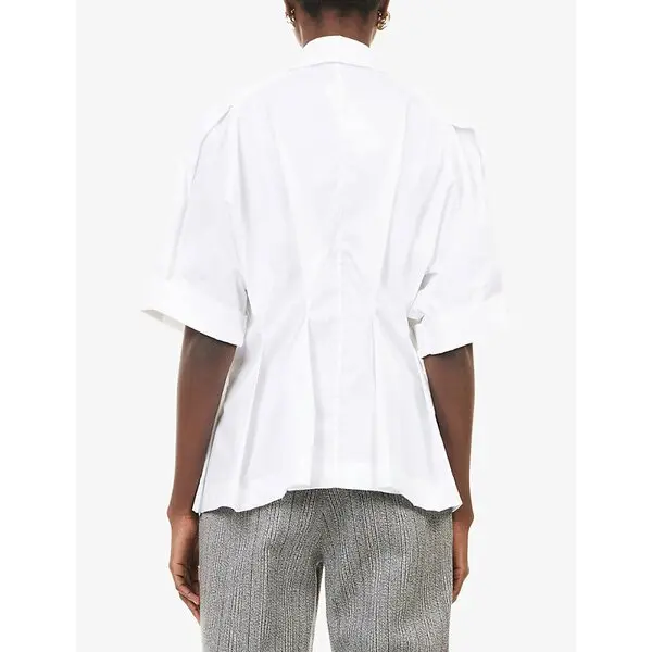 Palmer//harding Vessel Cinched Stretch-cotton Shirt