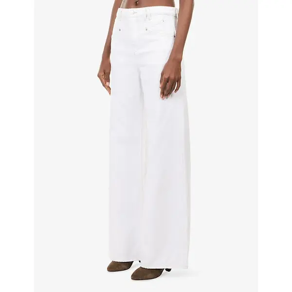 Isabel Marant Lemony Wide-leg Denim Jeans - White