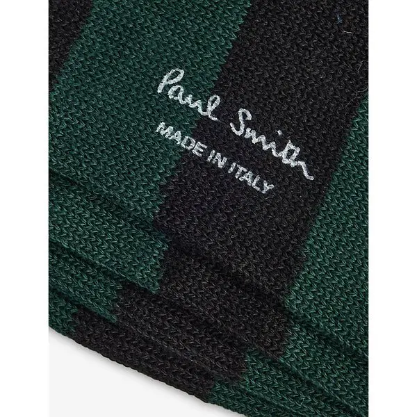 Paul Smith Mesnil Striped Cotton-blend Socks