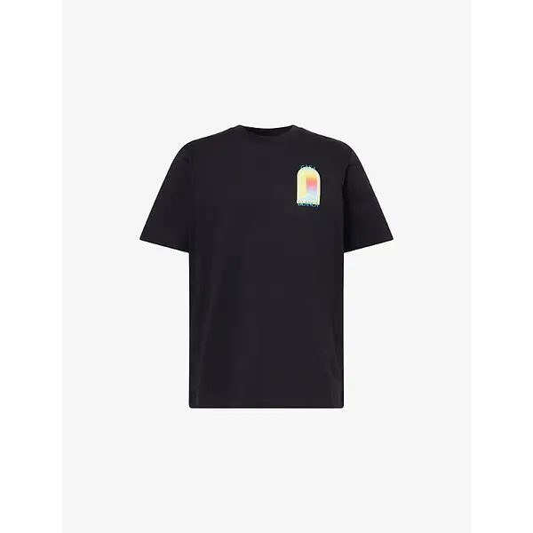 Casablanca L'arche Printed Cotton T-shirt - Black