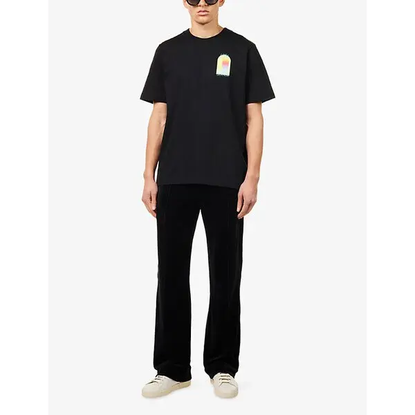 Casablanca L'arche Printed Cotton T-shirt - Black