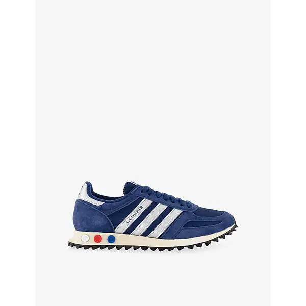 Adidas La Trainer Og Mesh And Suede Trainers - Dark Blue Silver Met