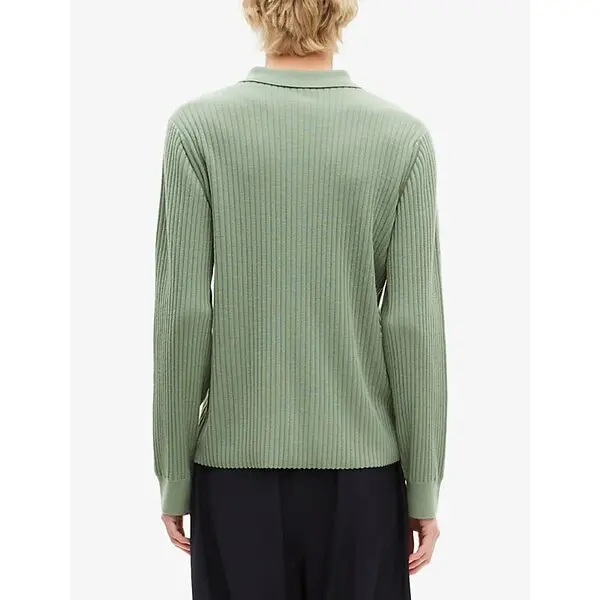 The Kooples Collared Button-down Wool-blend Jumper