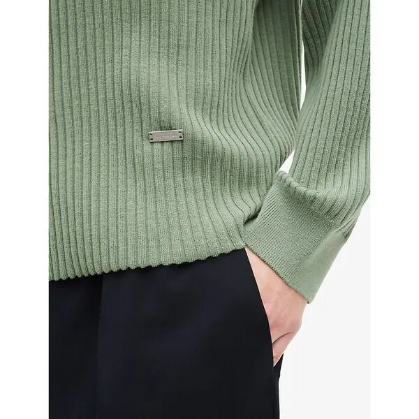 The Kooples Collared Button-down Wool-blend Jumper
