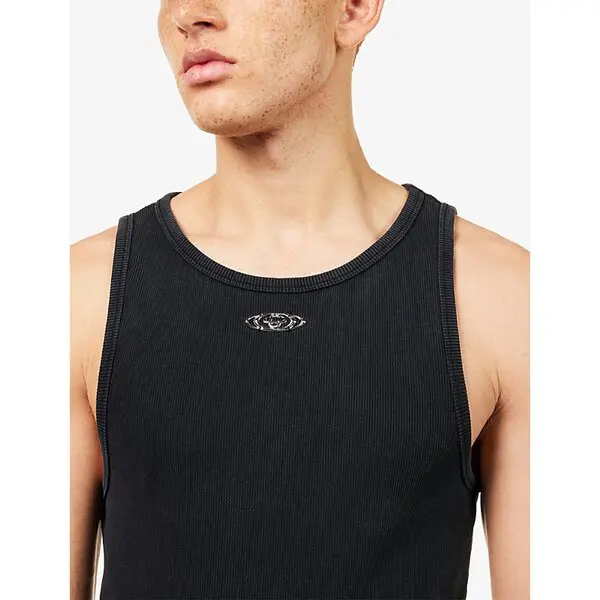 Casablanca Logo-embellished Ribbed Tank Top