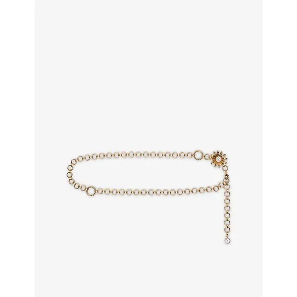 Maje Flower-embellished Chain Belt - Gold