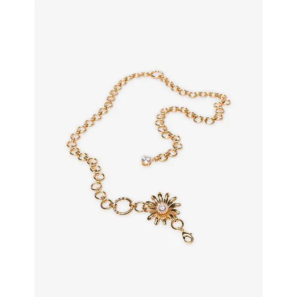 Maje Flower-embellished Chain Belt